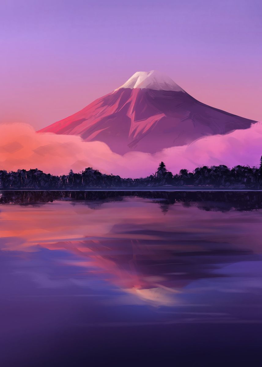 'Mount Fuji' Poster by Lewis Danvers | Displate