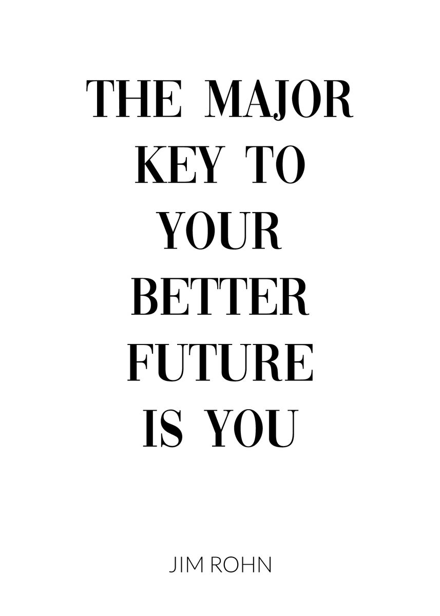 'Jim Rohn Quote' Poster, picture, metal print, paint by dkDesign | Displate