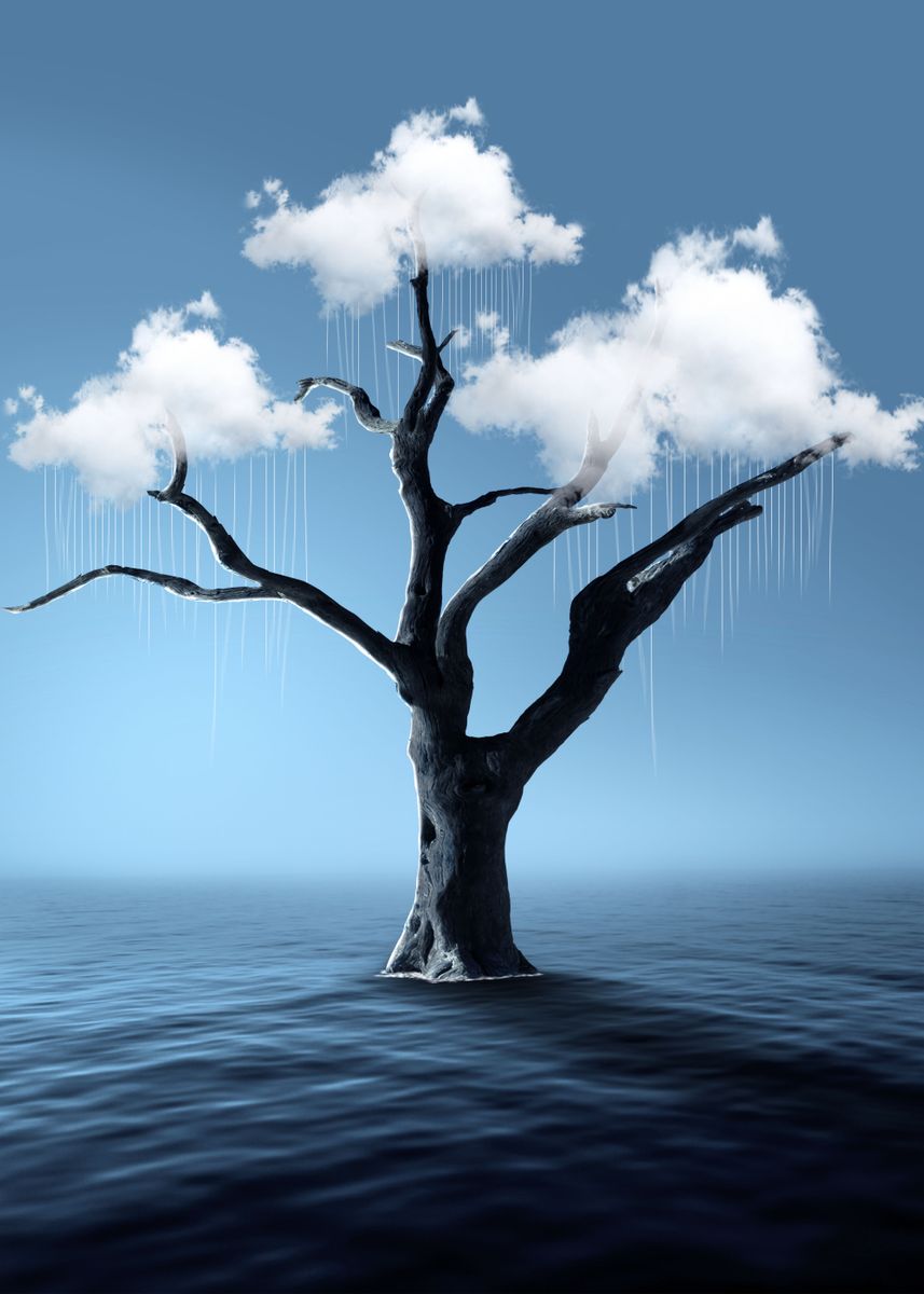 'Crying tree' Poster, picture, metal print, paint by Chris Knutsen ...