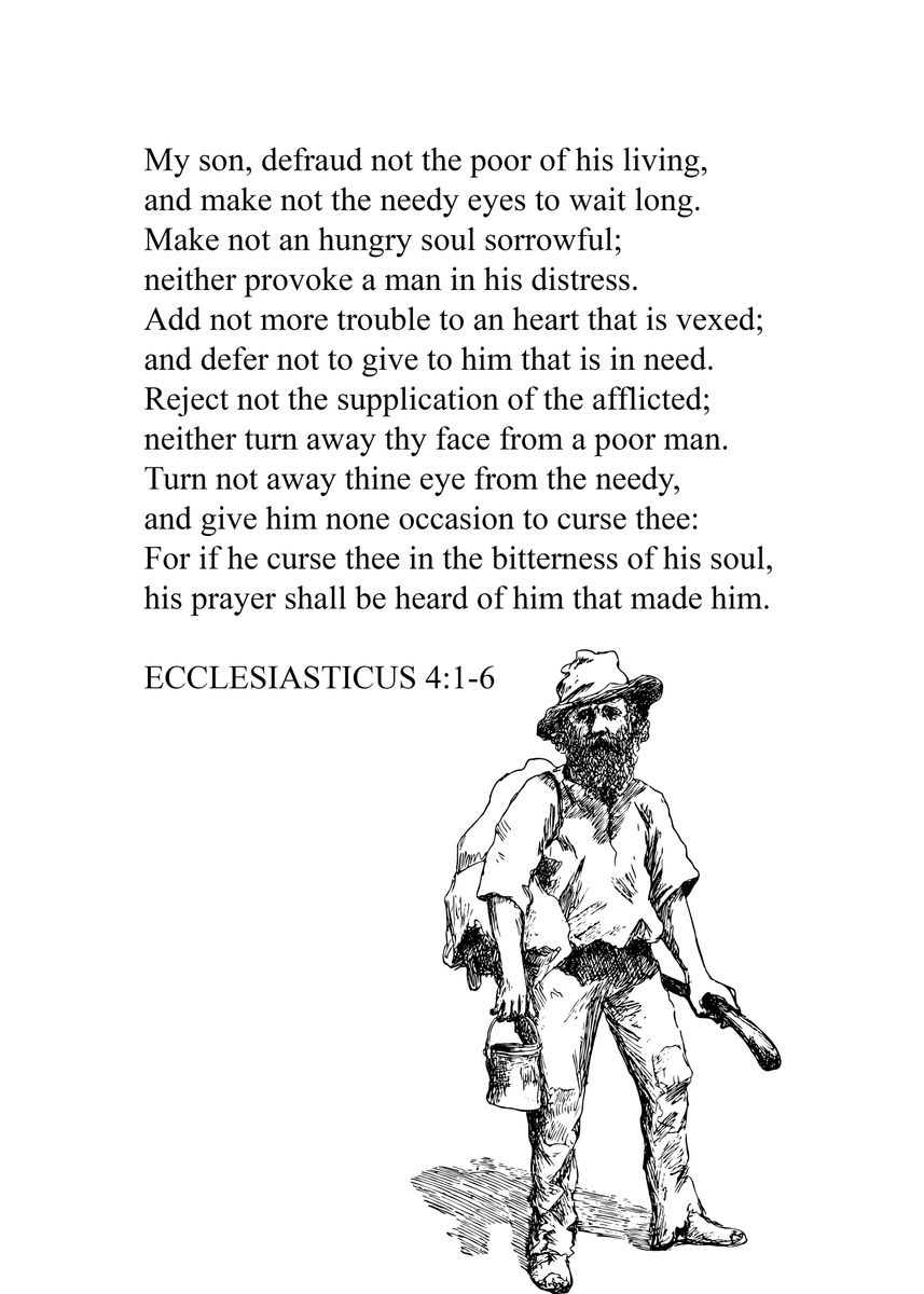 'Defraud not the poor' Poster, picture, metal print, paint by ...