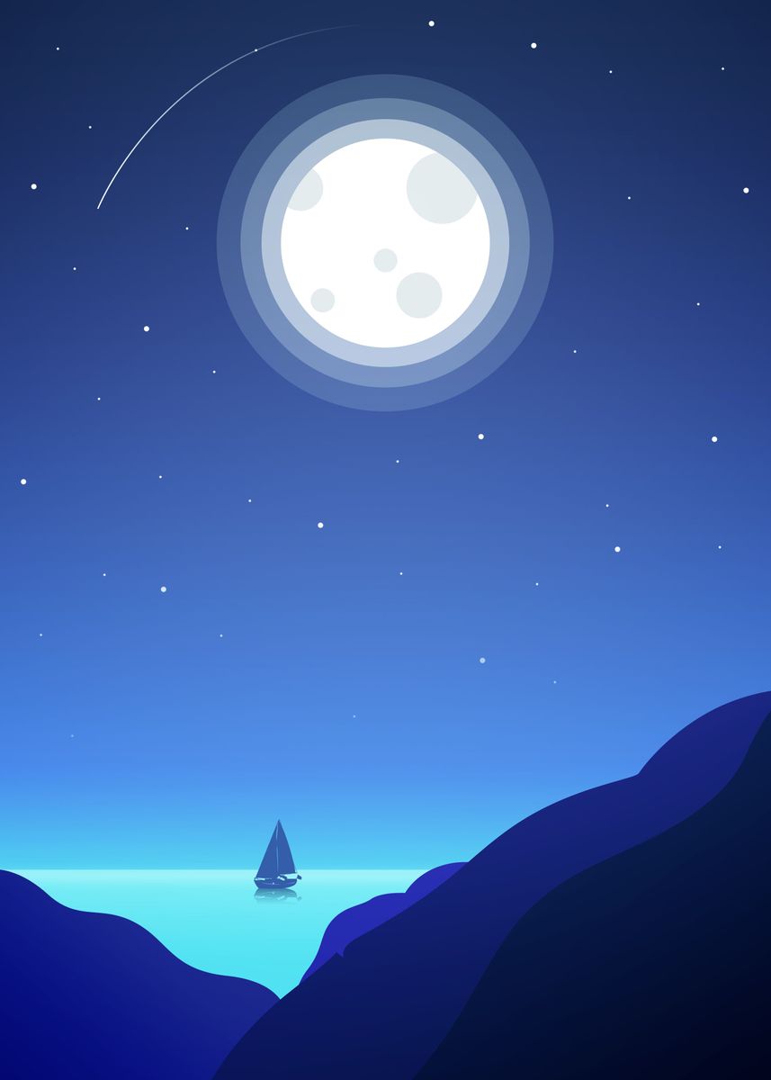 'Blue Sea' Poster by artisticdesign 1903 | Displate