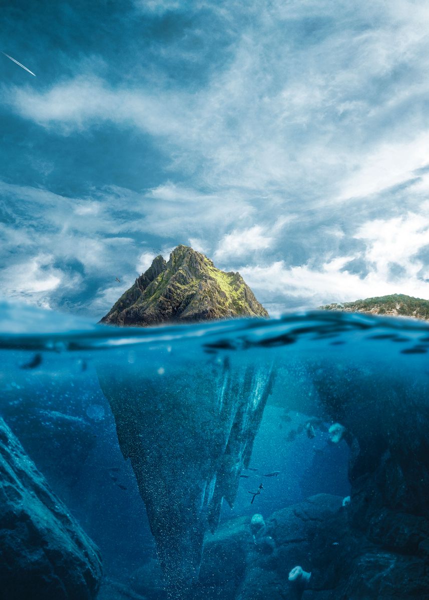 'Lost Island' Poster, picture, metal print, paint by Milos Karanovic ...