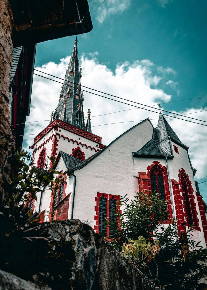 'The Striped Church' Poster, picture, metal print, paint by Frederik ...