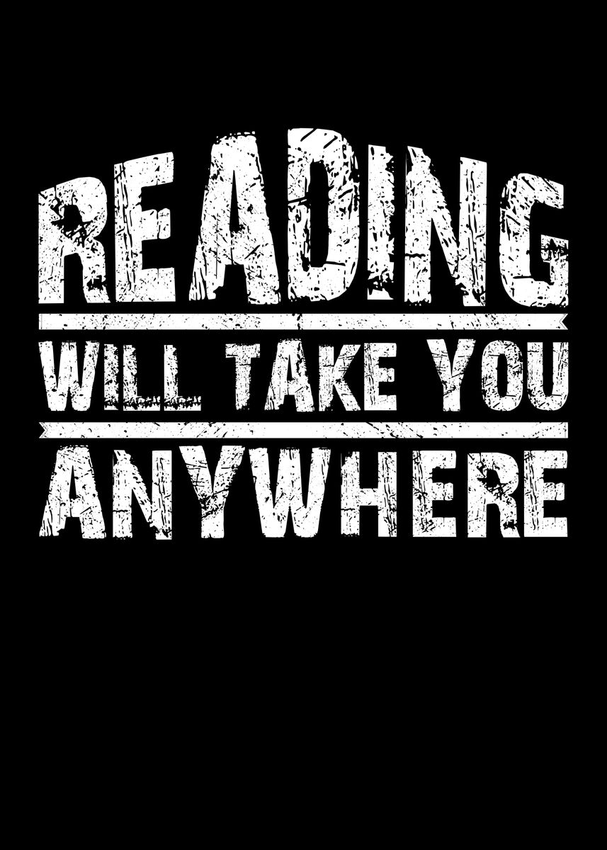 'Reading will take you' Poster, picture, metal print, paint by Lukes ...