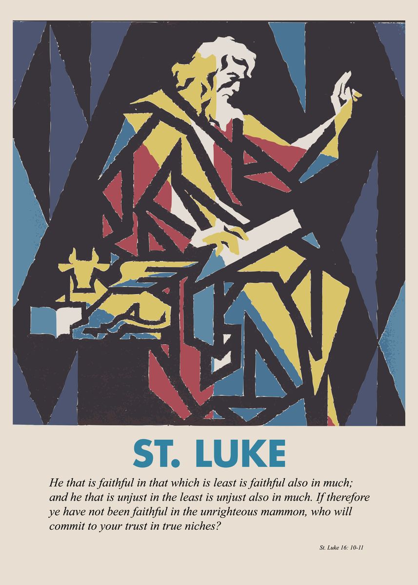 'ST LUKE' Poster, picture, metal print, paint by Atomic Chinook | Displate