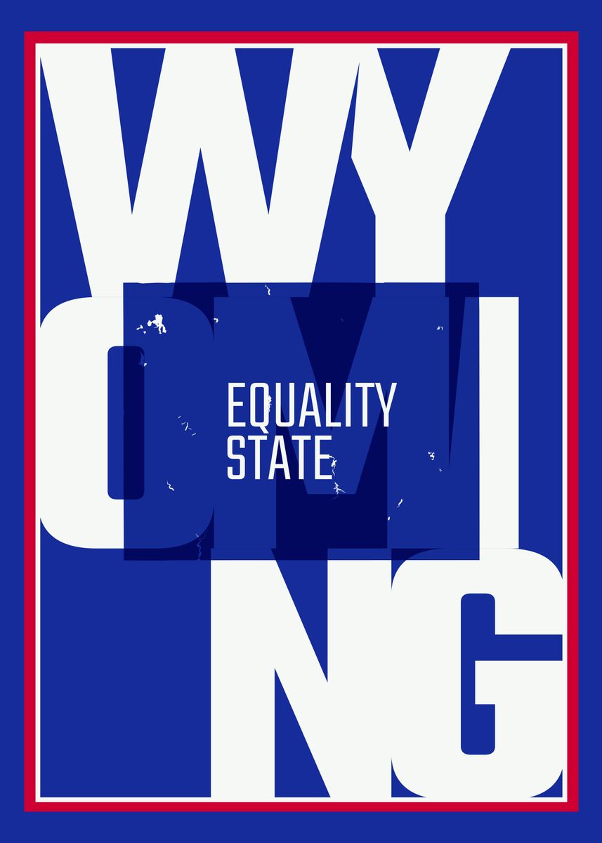 'WYOMING POSTER' Poster by Paulix Bed | Displate