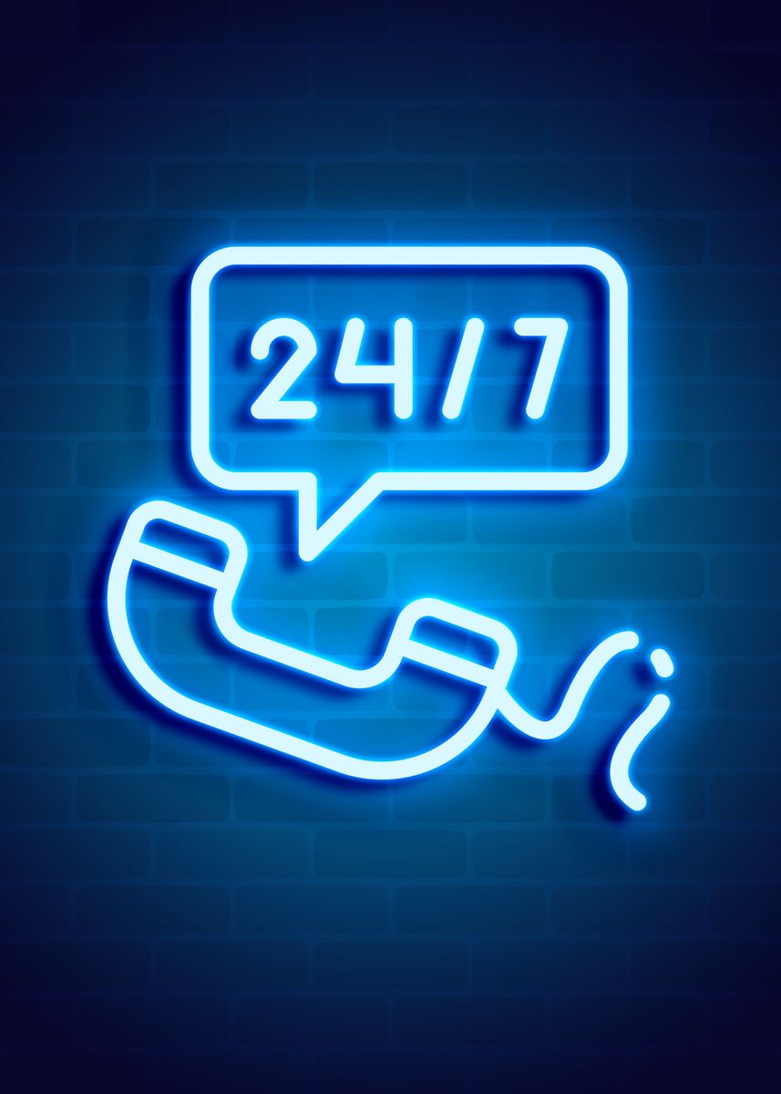 '24 hours sign' Poster, picture, metal print, paint by dam art | Displate