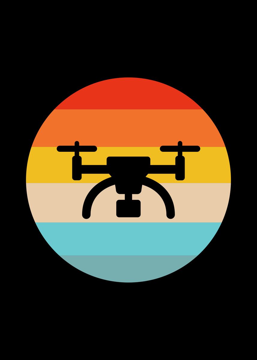 'Drone Retro' Poster by Ahmad Zaki Ramadhan | Displate