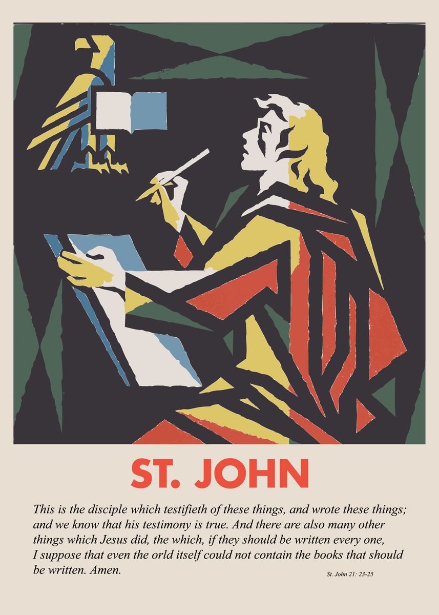 'ST JOHN' Poster, picture, metal print, paint by Atomic Chinook | Displate