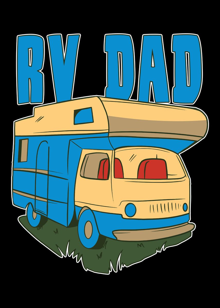 'RV Camper Van Motorhome' Poster by BobbyBubble | Displate