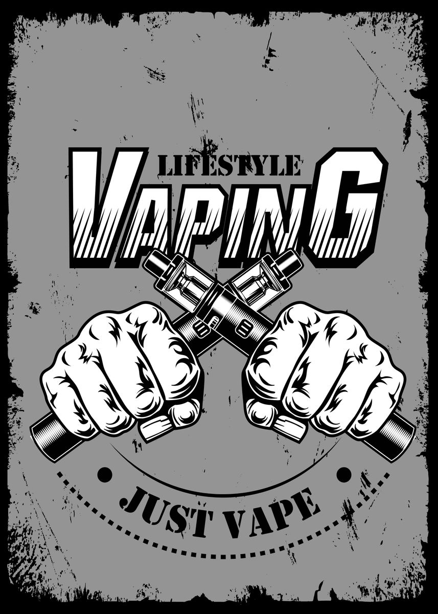'Vaping' Poster, picture, metal print, paint by Karin Studio | Displate