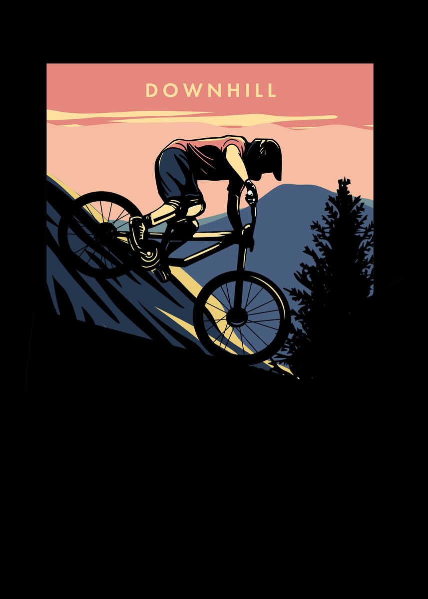 'Mountain Biking MTB' Poster, picture, metal print, paint by to42 ...