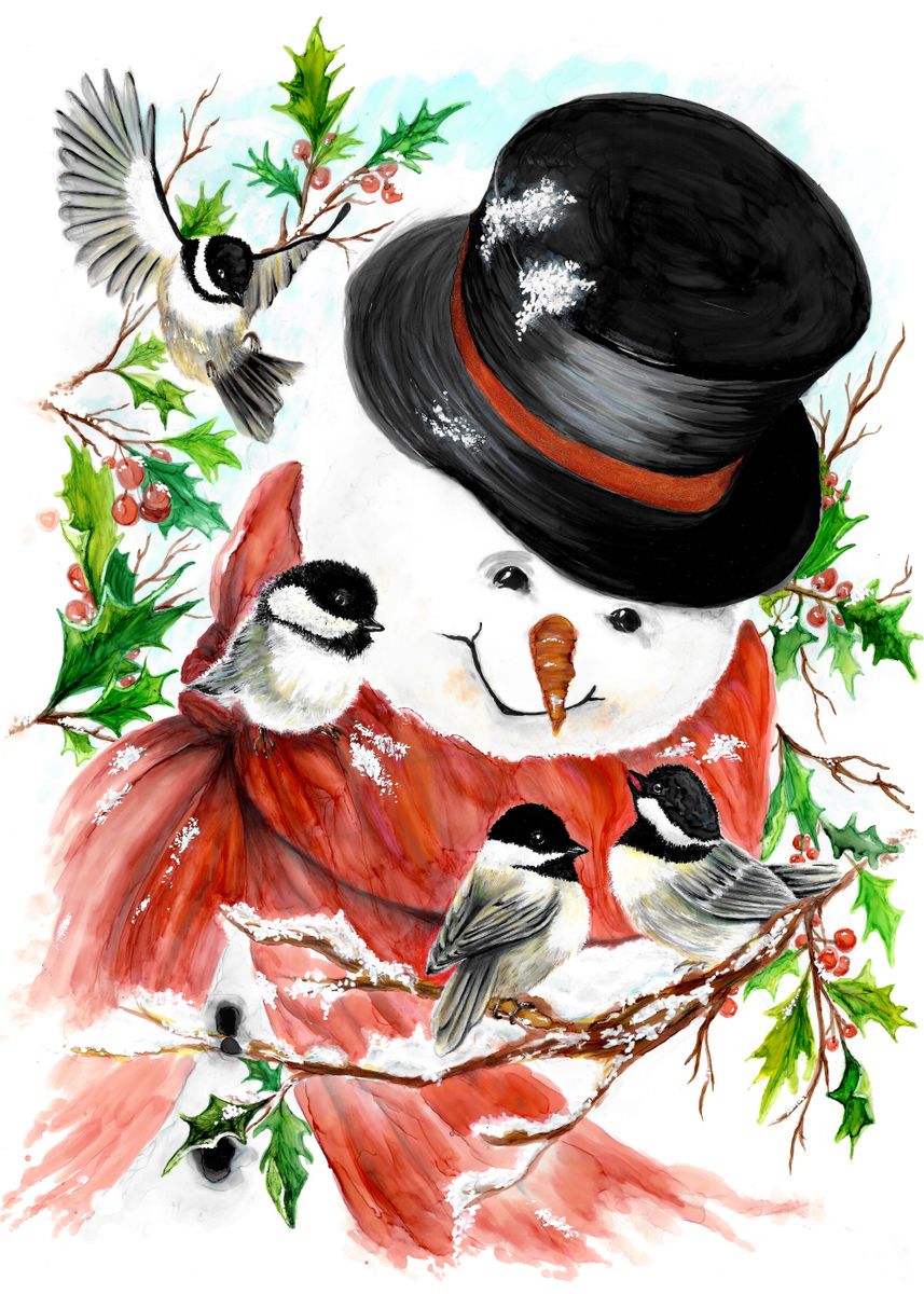 'One Christmas Morning' Poster, picture, metal print, paint by Olga ...