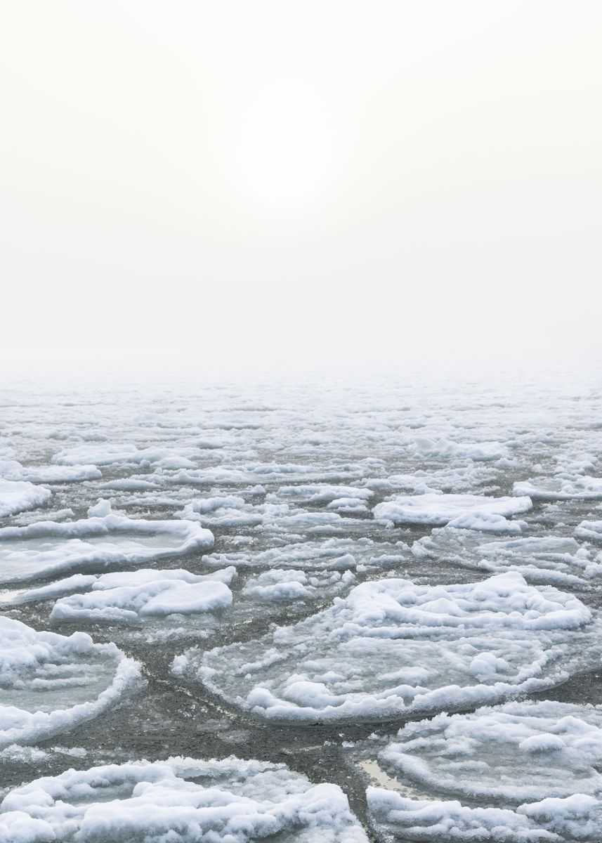 'Ice pans in the fog' Poster, picture, metal print, paint by Formatura ...