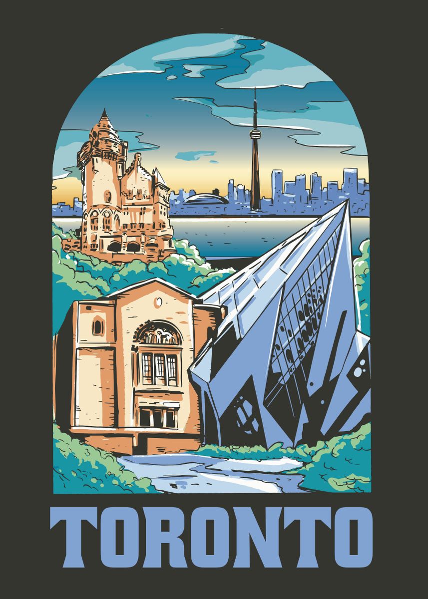 'Toronto city landscape' Poster, picture, metal print, paint by Simon ...