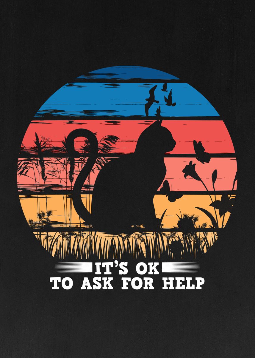 'Sunset Cat ' Poster by Tony Lee | Displate