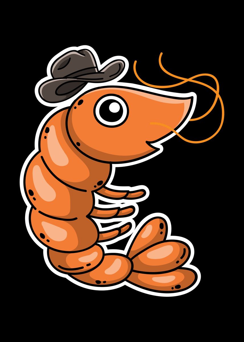 'Cowboy Shrimp' Poster, picture, metal print, paint by Uwe Seibert ...