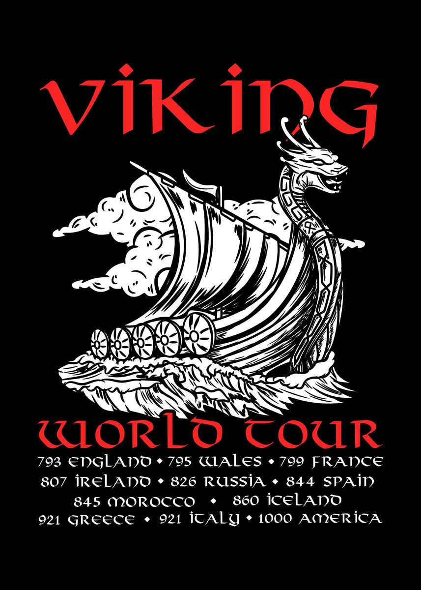 'Viking World Tour' Poster by biNutz | Displate