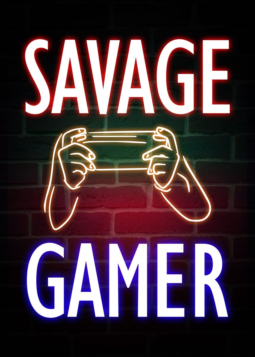 'Savage Gamer' Poster, picture, metal print, paint by Remang Remang ...