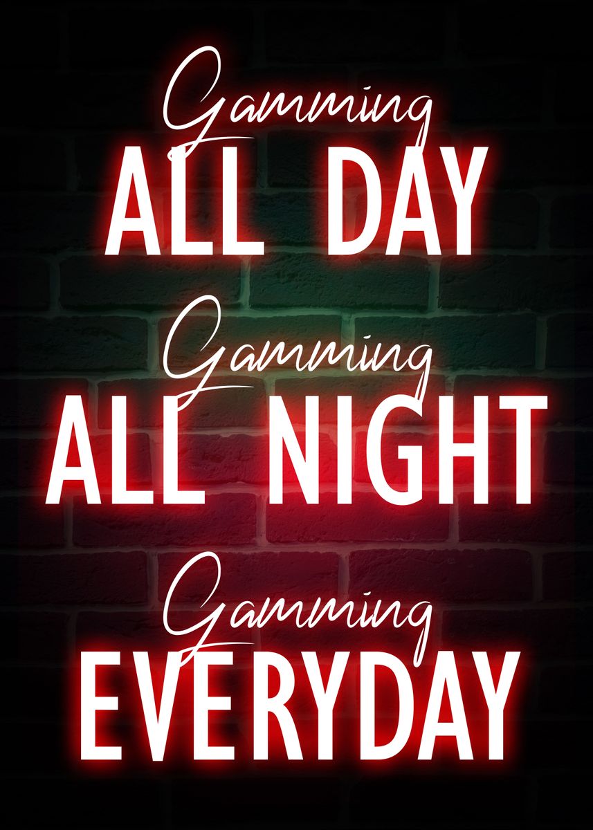 'Game Everyday' Poster by Remang Remang | Displate