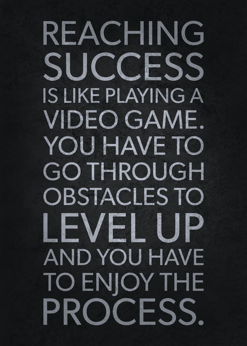 'Level Up Success' Poster, picture, metal print, paint by CHAN | Displate