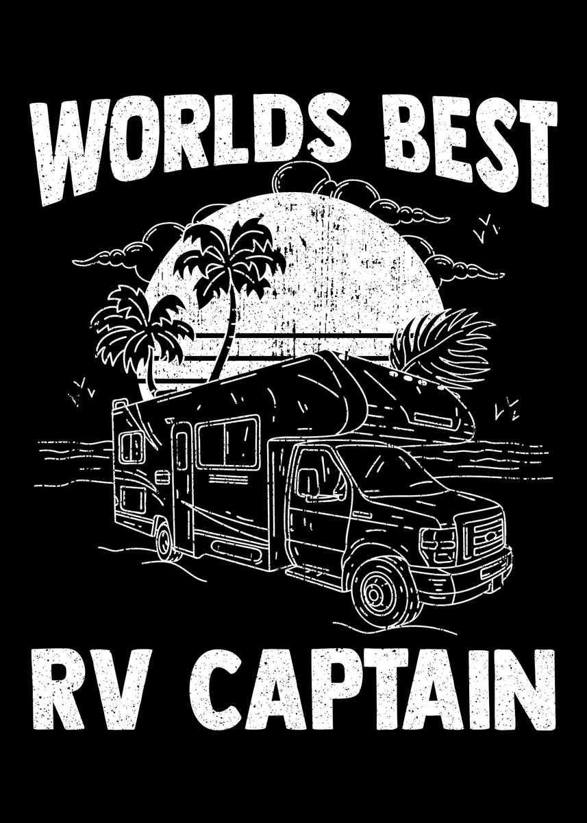 'RV Camper Van Motorhome' Poster, picture, metal print, paint by ...