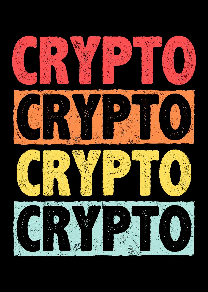 'Retro Crypto' Poster, picture, metal print, paint by Lukes Pixel ...