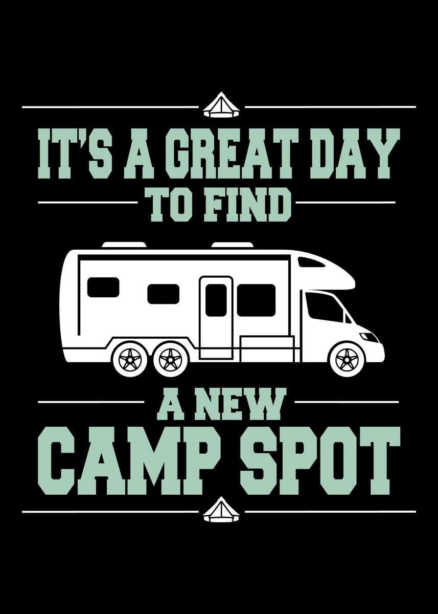 'RV Camper Van Motorhome' Poster, picture, metal print, paint by ...