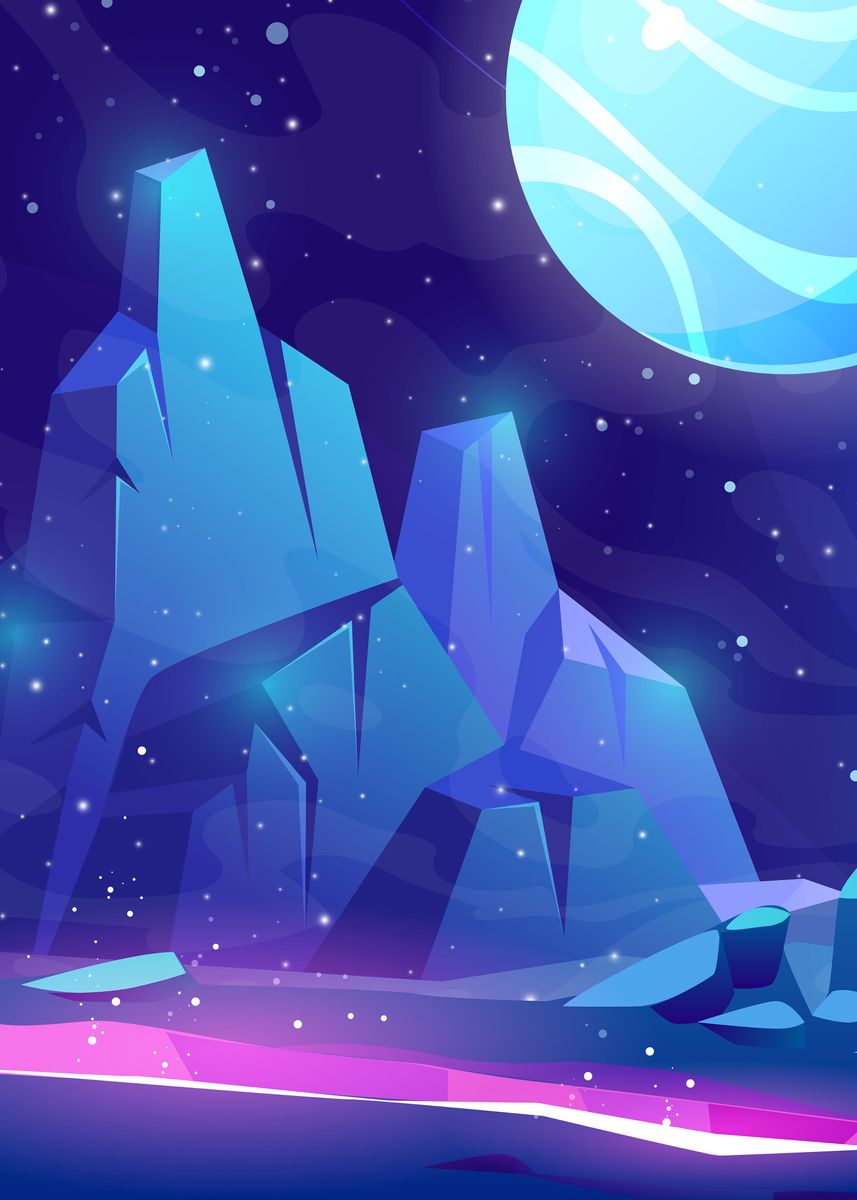 'Hills of space' Poster by metalbg | Displate