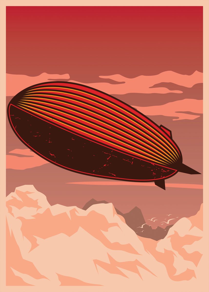 'Zeppelin' Poster, picture, metal print, paint by Alin Gabriel | Displate