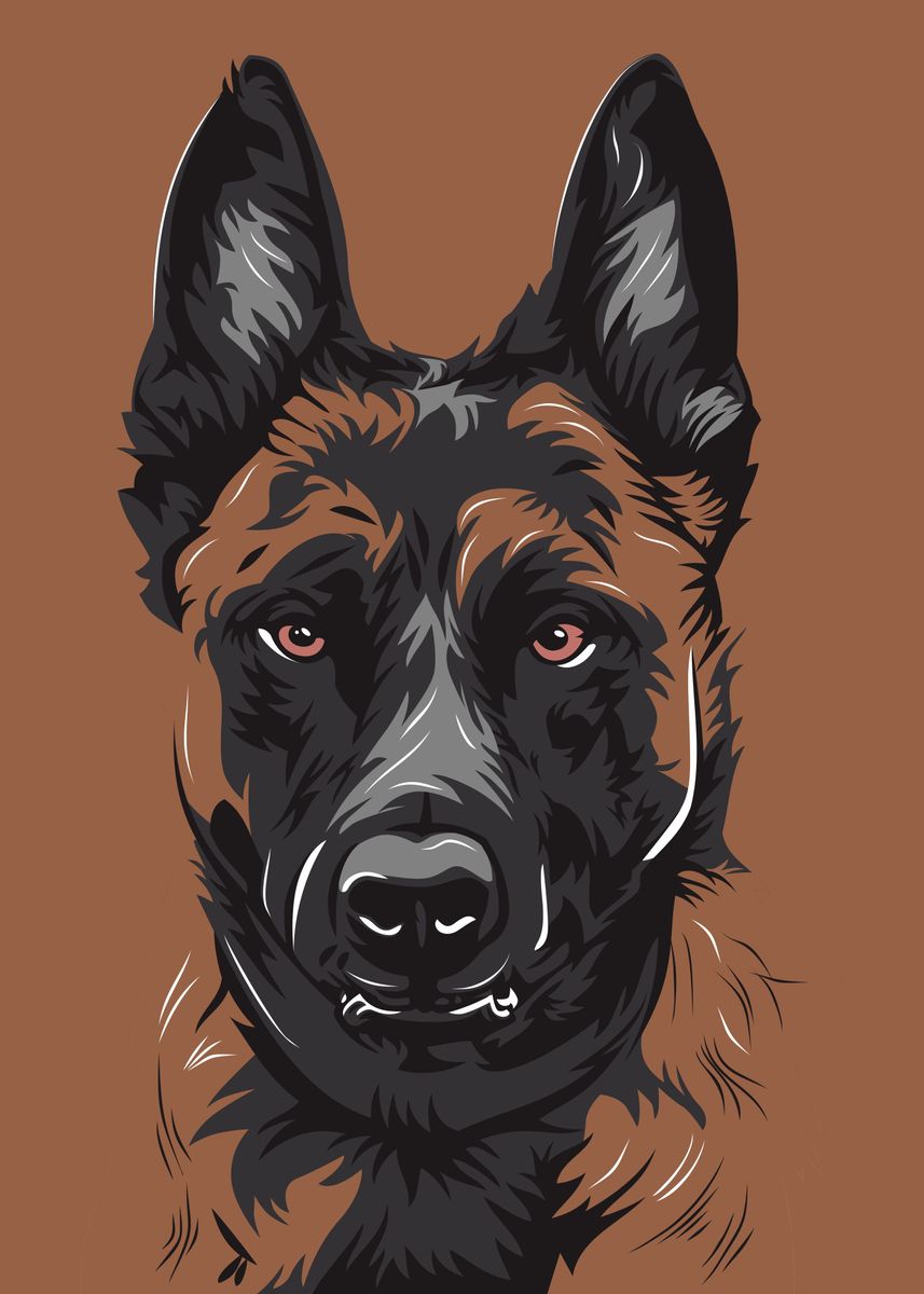 'POWERFUL K9 DOG' Poster, picture, metal print, paint by ariest smith ...