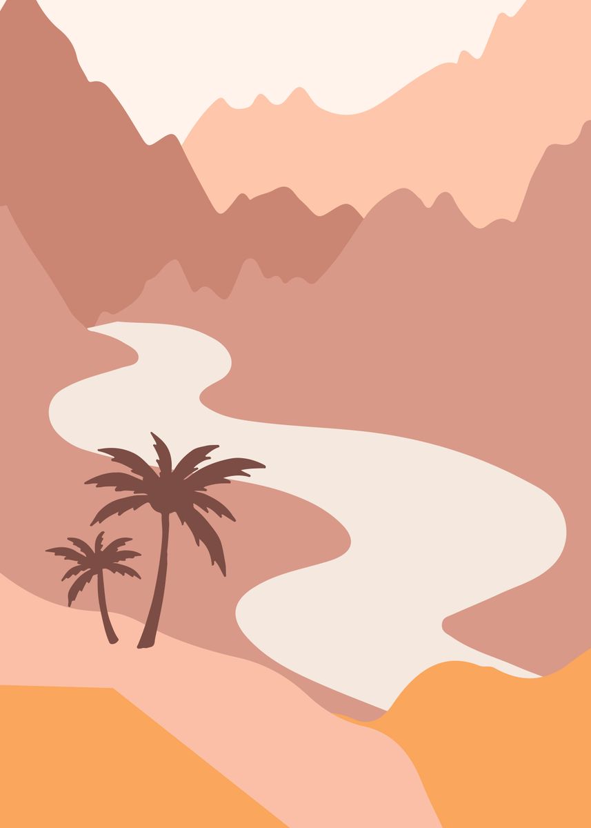 'Summer Nature landscape' Poster, picture, metal print, paint by Human ...