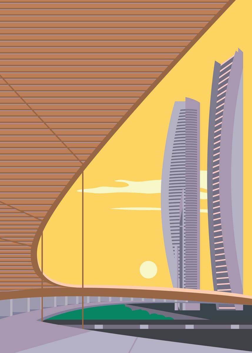 'Dubai Architecture' Poster by Alin Gabriel | Displate
