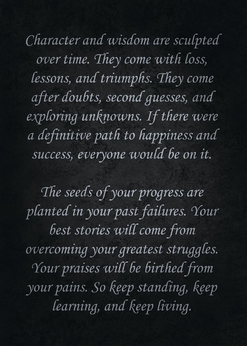 'Character and Wisdom' Poster, picture, metal print, paint by CHAN ...