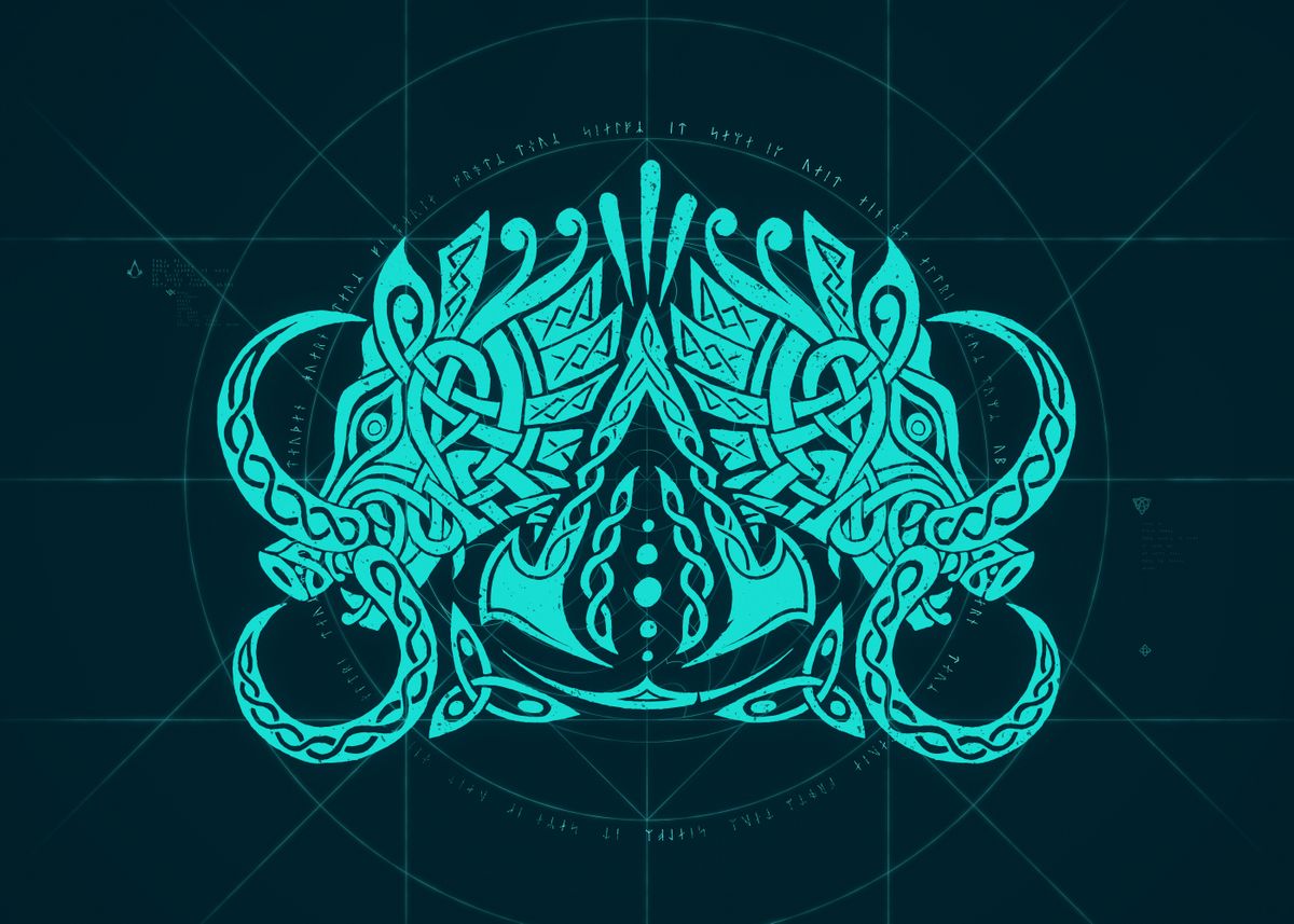 'Valhalla Boar Symbol' Poster by Assassin's Creed | Displate