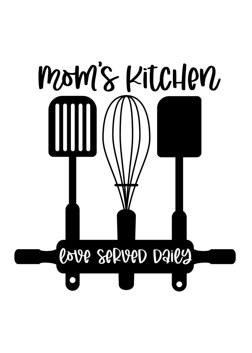 'Moms Kitchen' Poster by Color My Wall | Displate