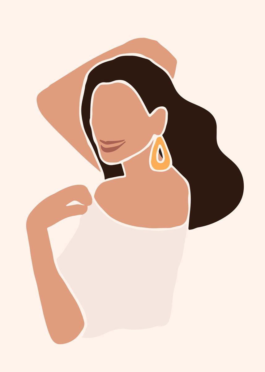 'Abstract woman minimal art' Poster by Human Shadow | Displate