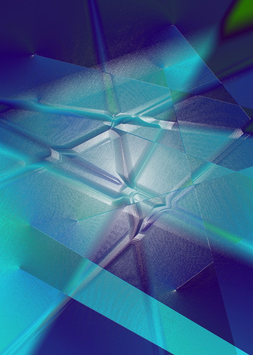 'Blue shiny' Poster by Diji Bob | Displate