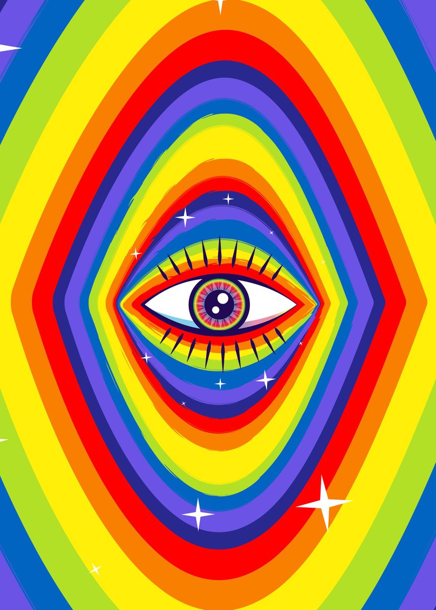 'Kidcore Rainbow Eye' Poster by AestheticAlex | Displate
