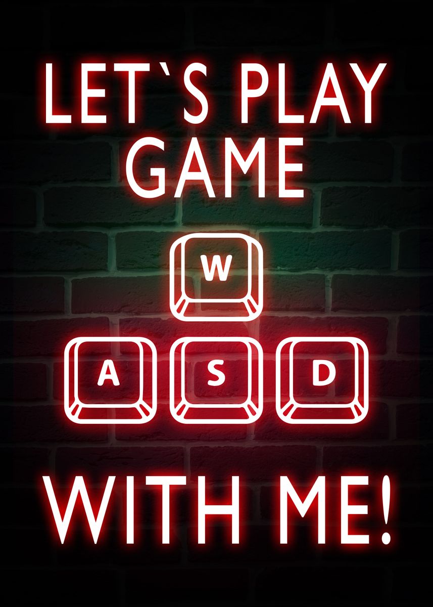 'Lets Play Game With Me' Poster, picture, metal print, paint by Remang ...
