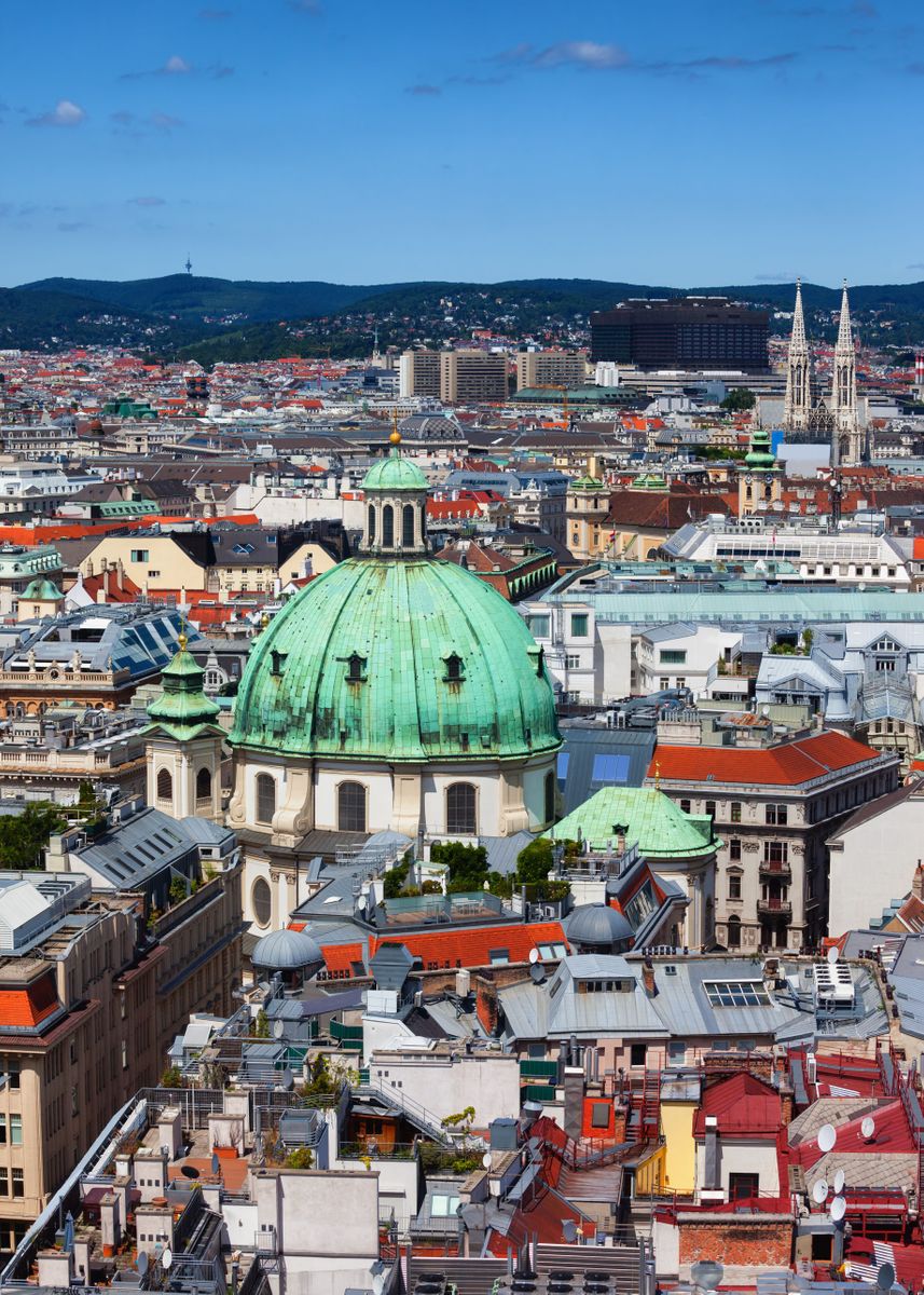 'Vienna City Cityscape' Poster by Socratubik | Displate