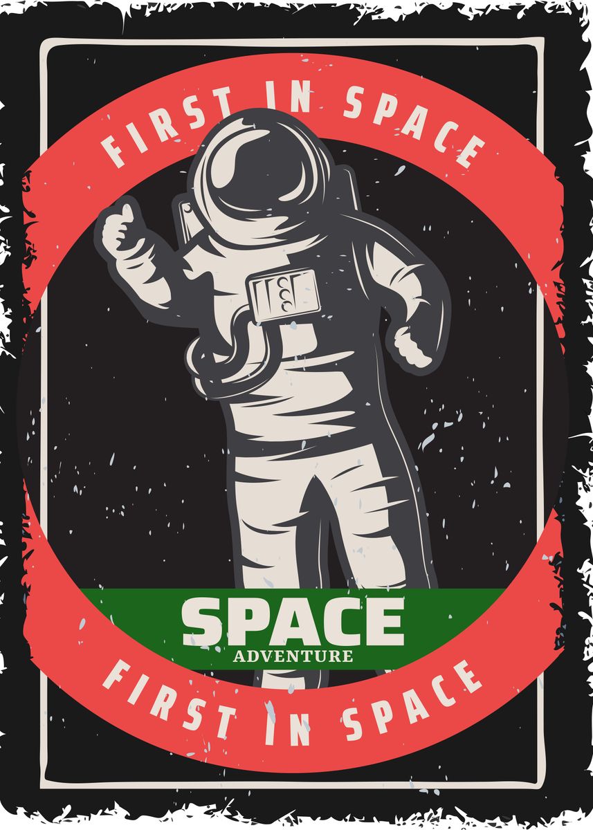 ' space flat design' Poster, picture, metal print, paint by UNIKORN ...