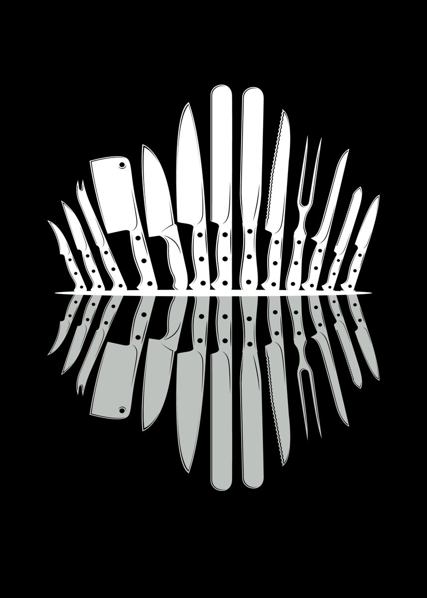 'Knife Collection Knife' Poster by Mooon | Displate