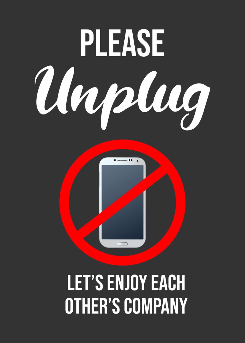 'No Cell Phone Wall Art' Poster, picture, metal print, paint by ...