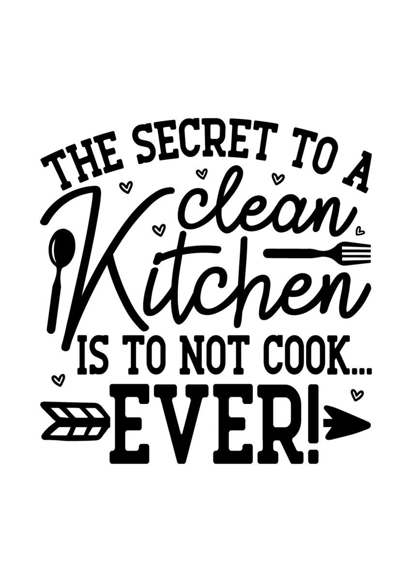 'The Clean Kitchen ' Poster, picture, metal print, paint by Color My ...