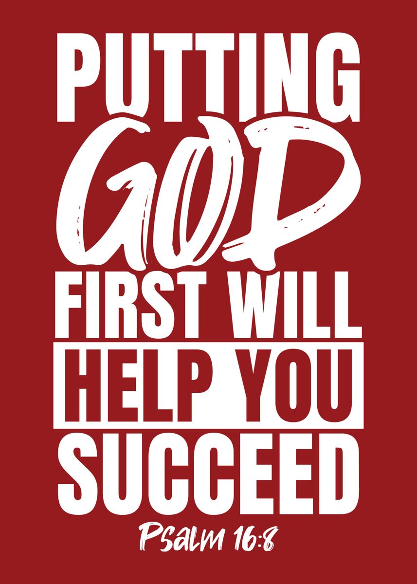 'Psalm 16 8' Poster by Lana Meyers | Displate