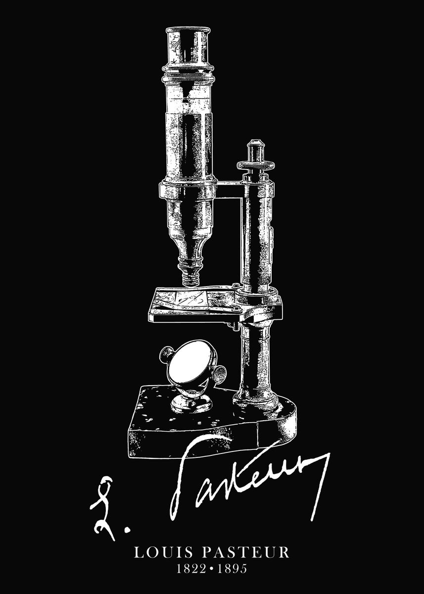 'Louis Pasteur' Poster, picture, metal print, paint by NoRose | Displate