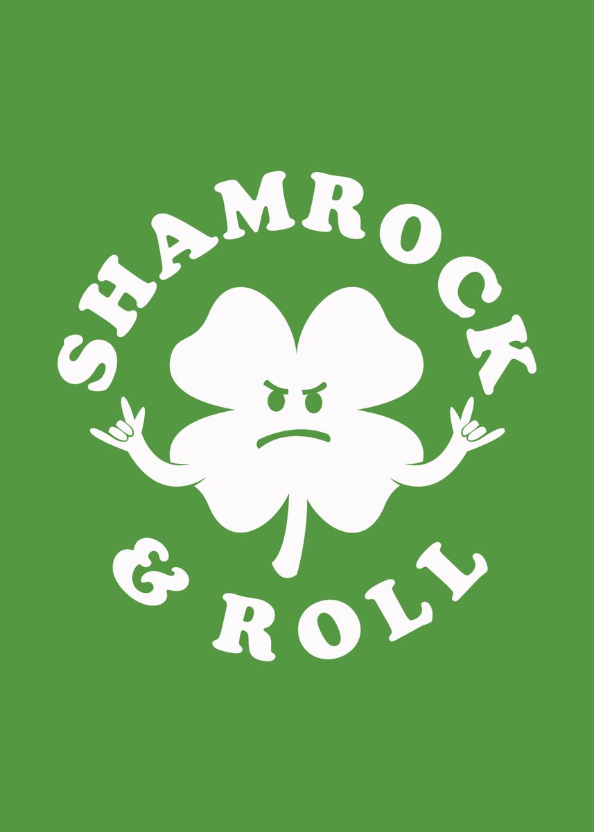 'Shamrock And Roll' Poster, picture, metal print, paint by Yipptee ...