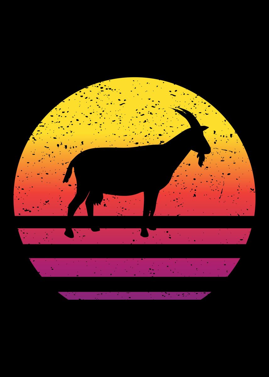 'Goat Retro Vintage' Poster by royalsigns | Displate