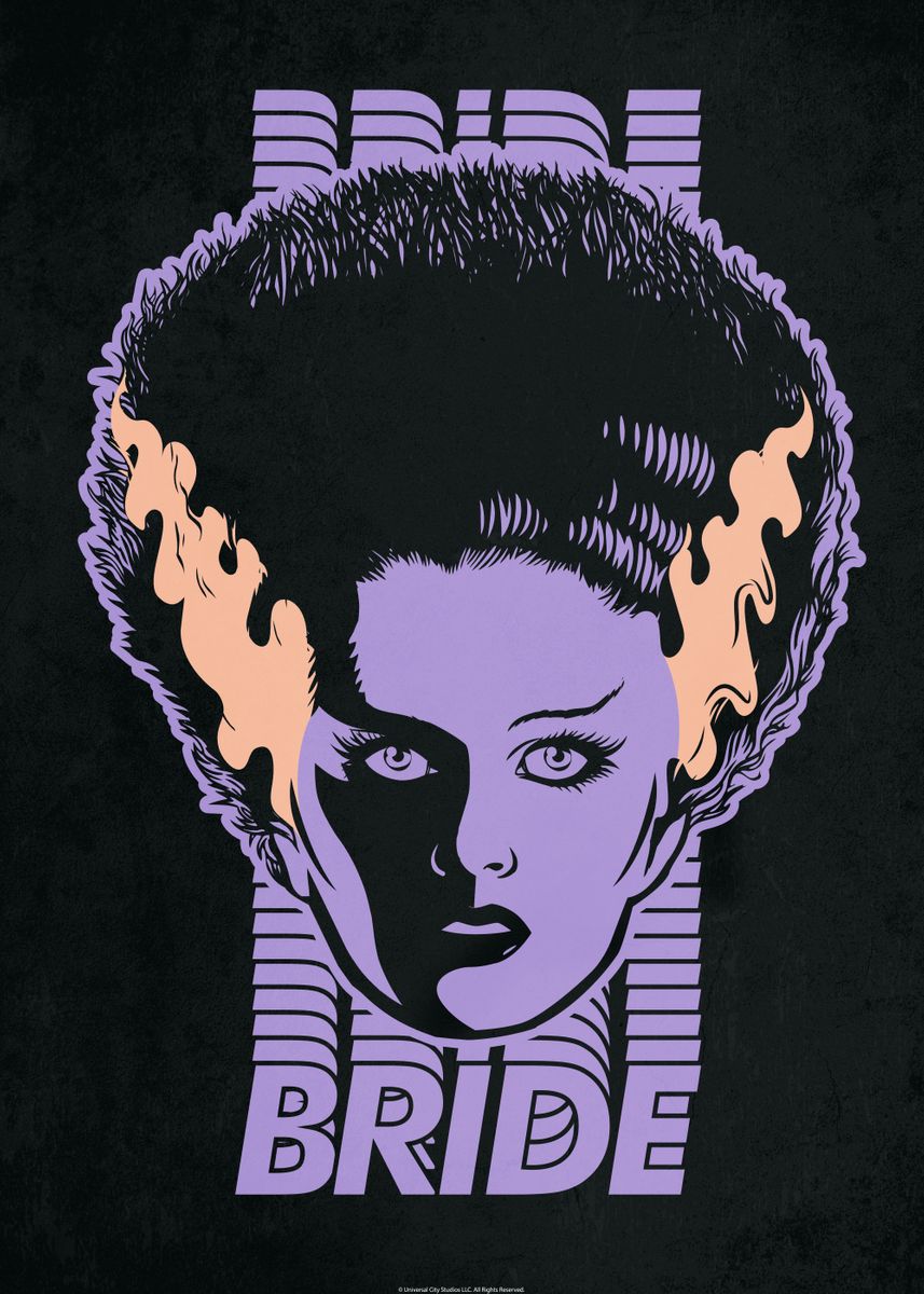 'Bride' Poster, picture, metal print, paint by Universal Monsters ...